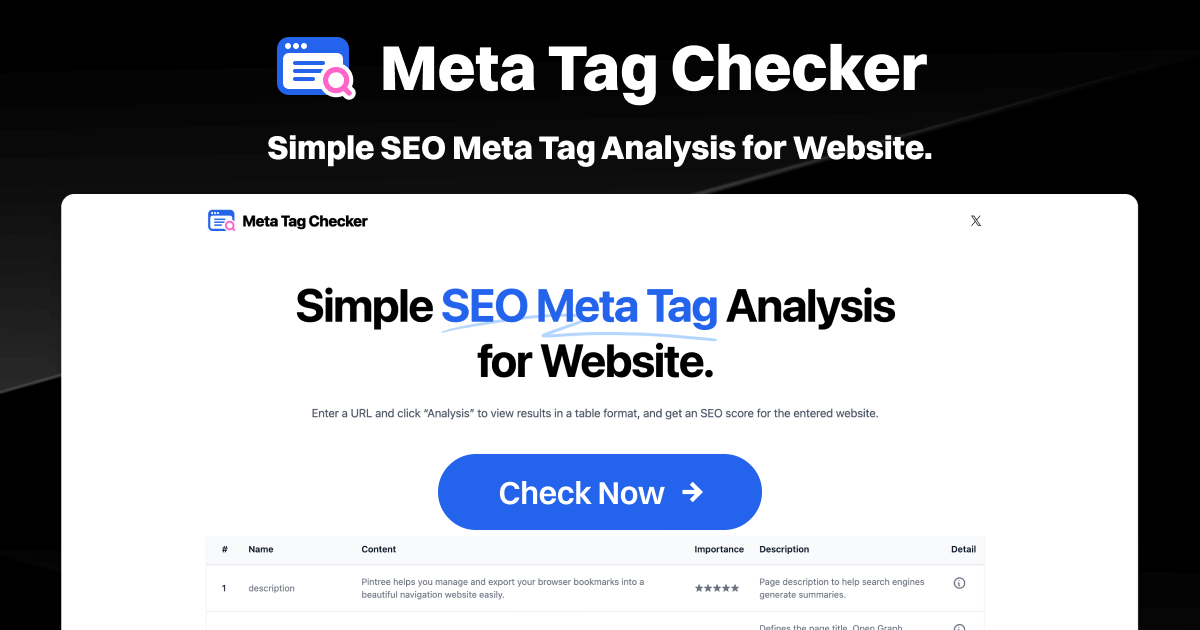 Meta Tag Checker